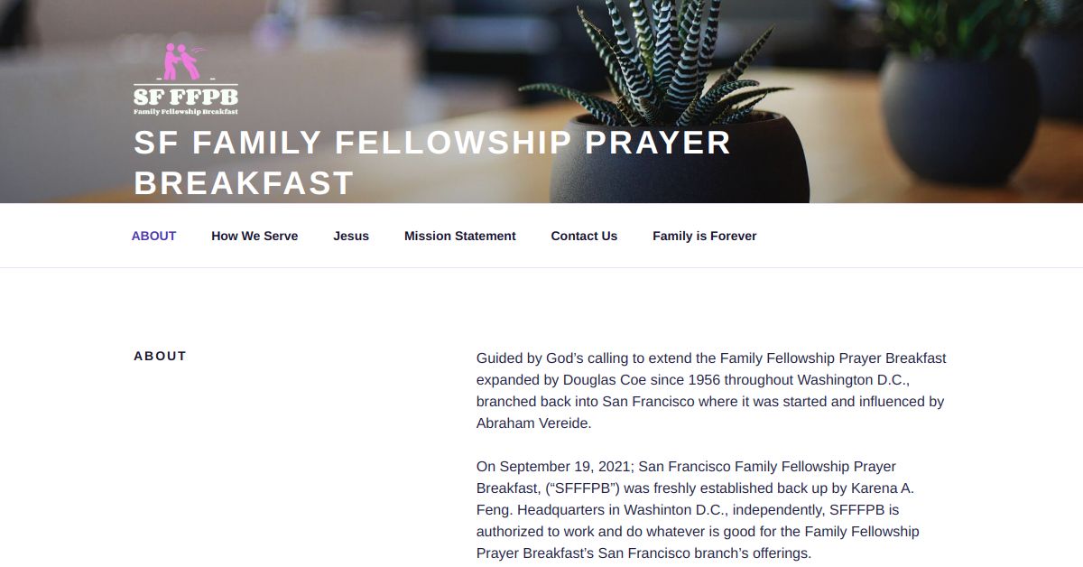 ABOUT – SF family fellowship prayer breakfast
